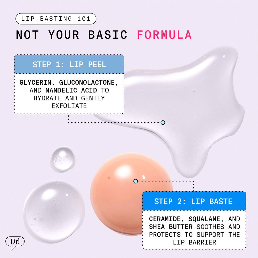 Barrier Baste Lip Basting Duo | Exfoliate & Hydrate Dry Lips – Dr. Idriss