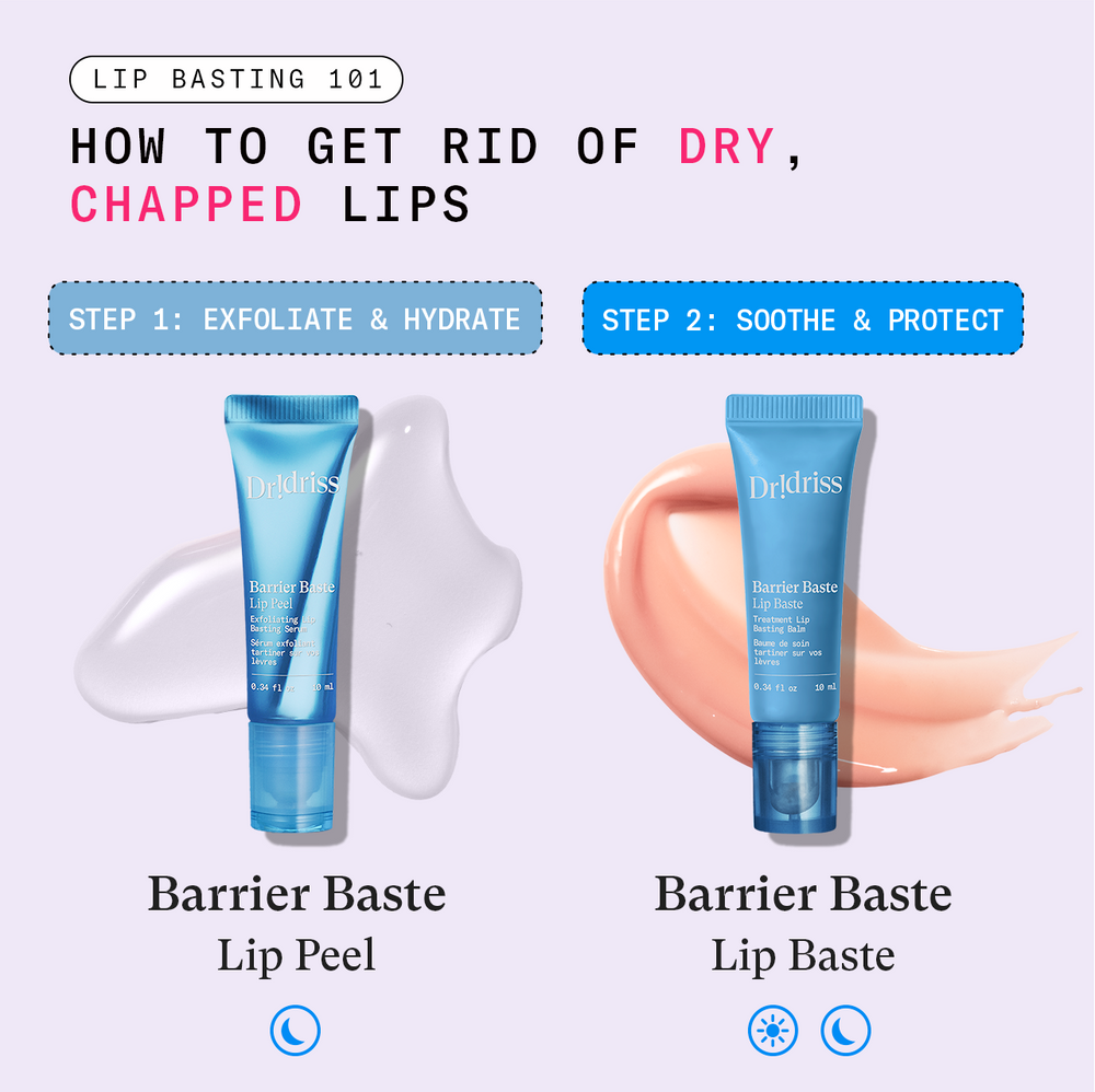 Barrier Baste Lip Basting Duo | Exfoliate & Hydrate Dry Lips – Dr. Idriss